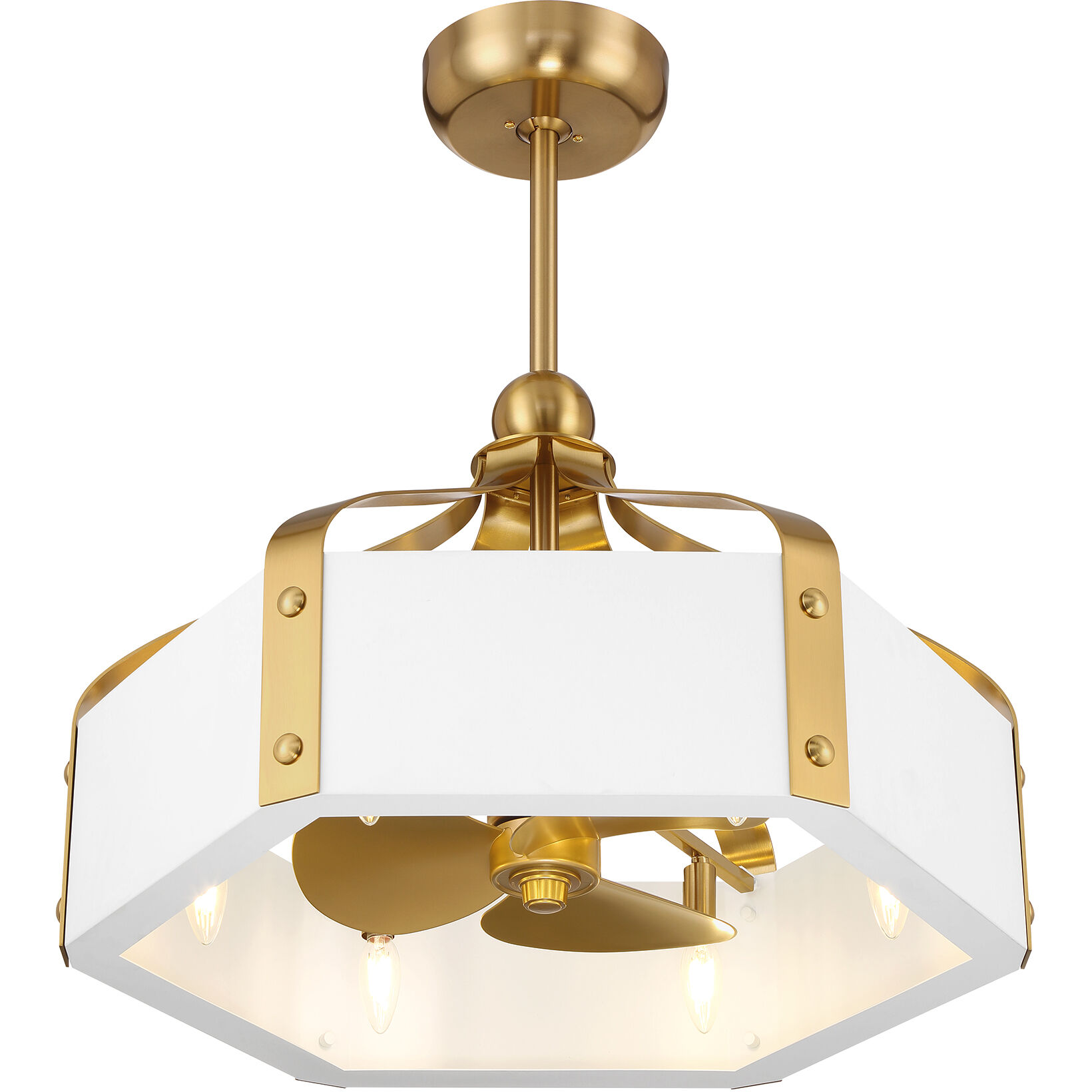 Savoy House 26-FD-7806-142 Sheffield 14 inch White with Warm Brass with ...