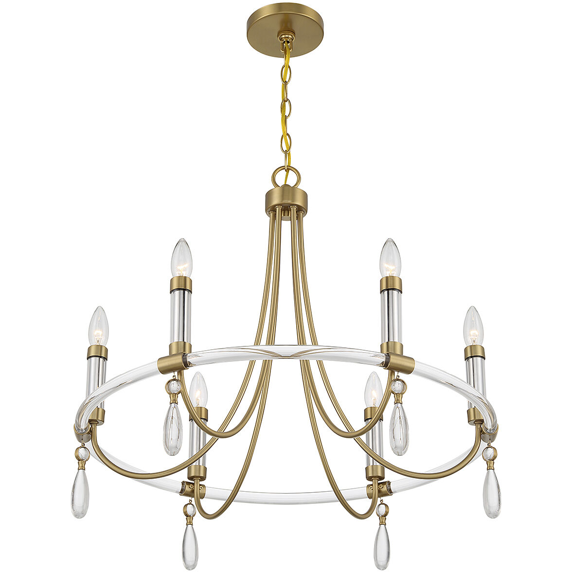 Savoy House 1-7716-6-195 Mayfair 6 Light 25.5 inch Warm Brass with ...