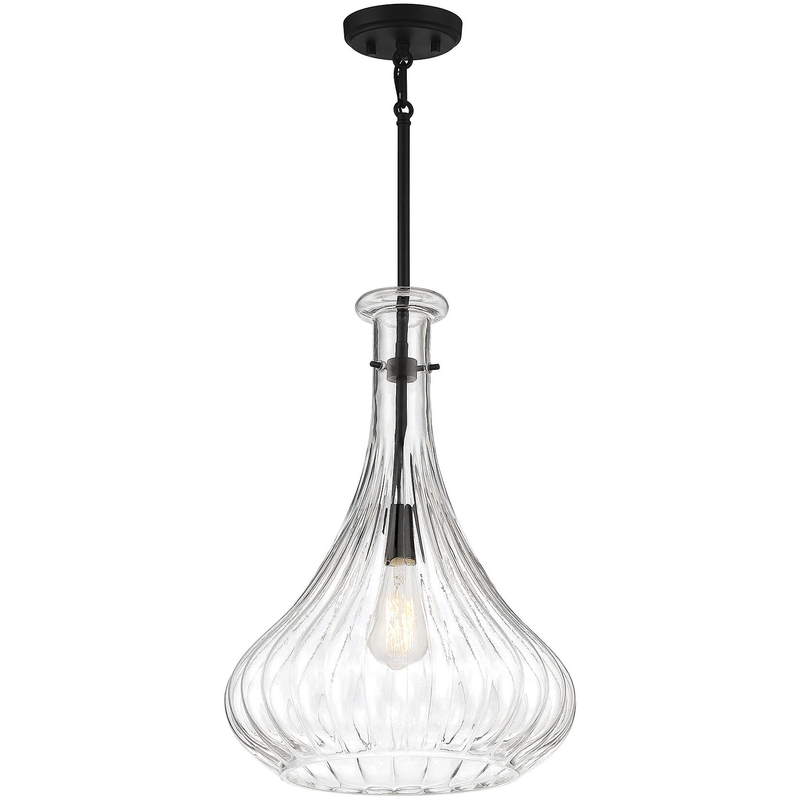 Savoy House 7-2265-1-89 Bristo 1 Light 14 inch Matte Black Pendant ...