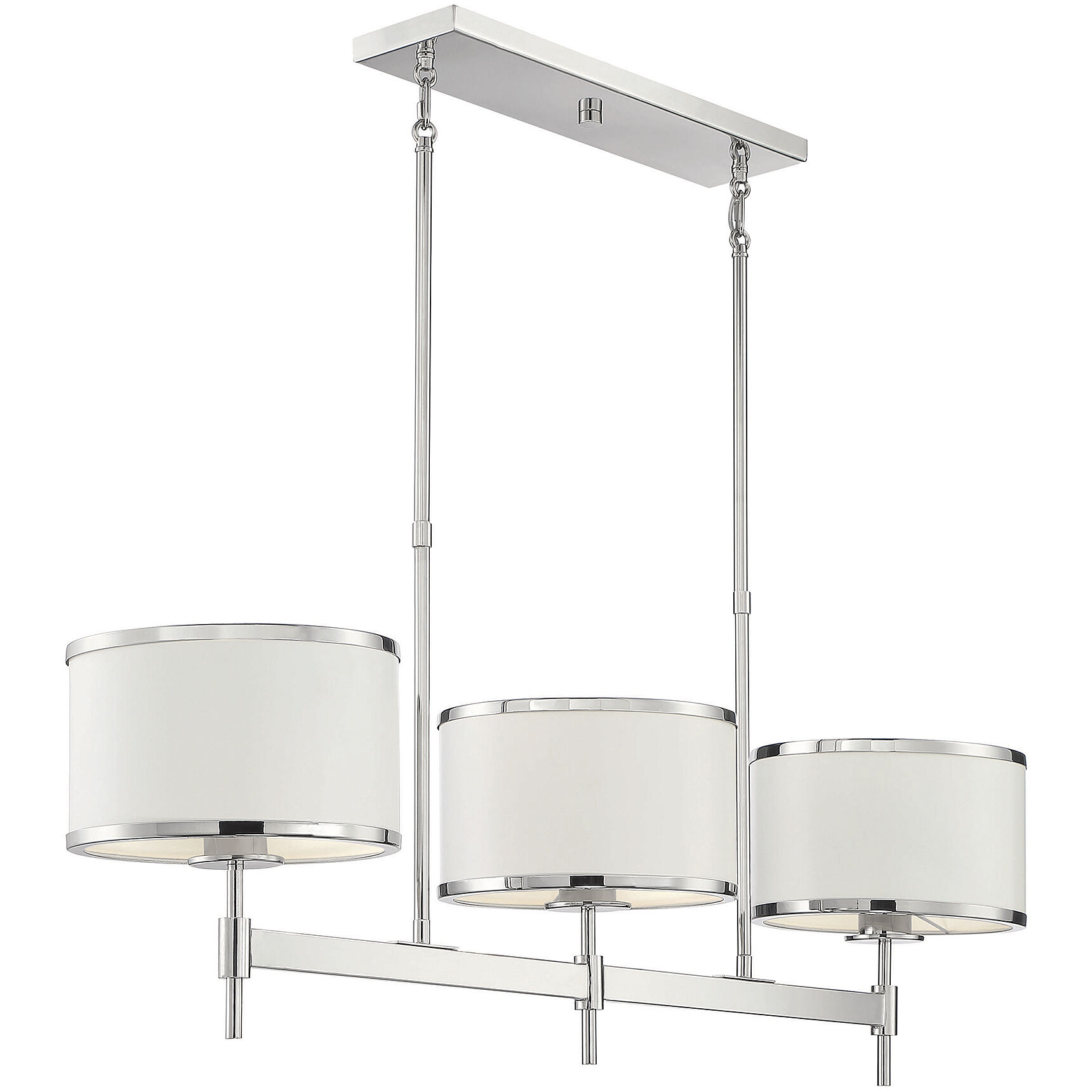 Savoy House 1-187-3-172 Delphi 3 Light 42 inch White with Polished ...