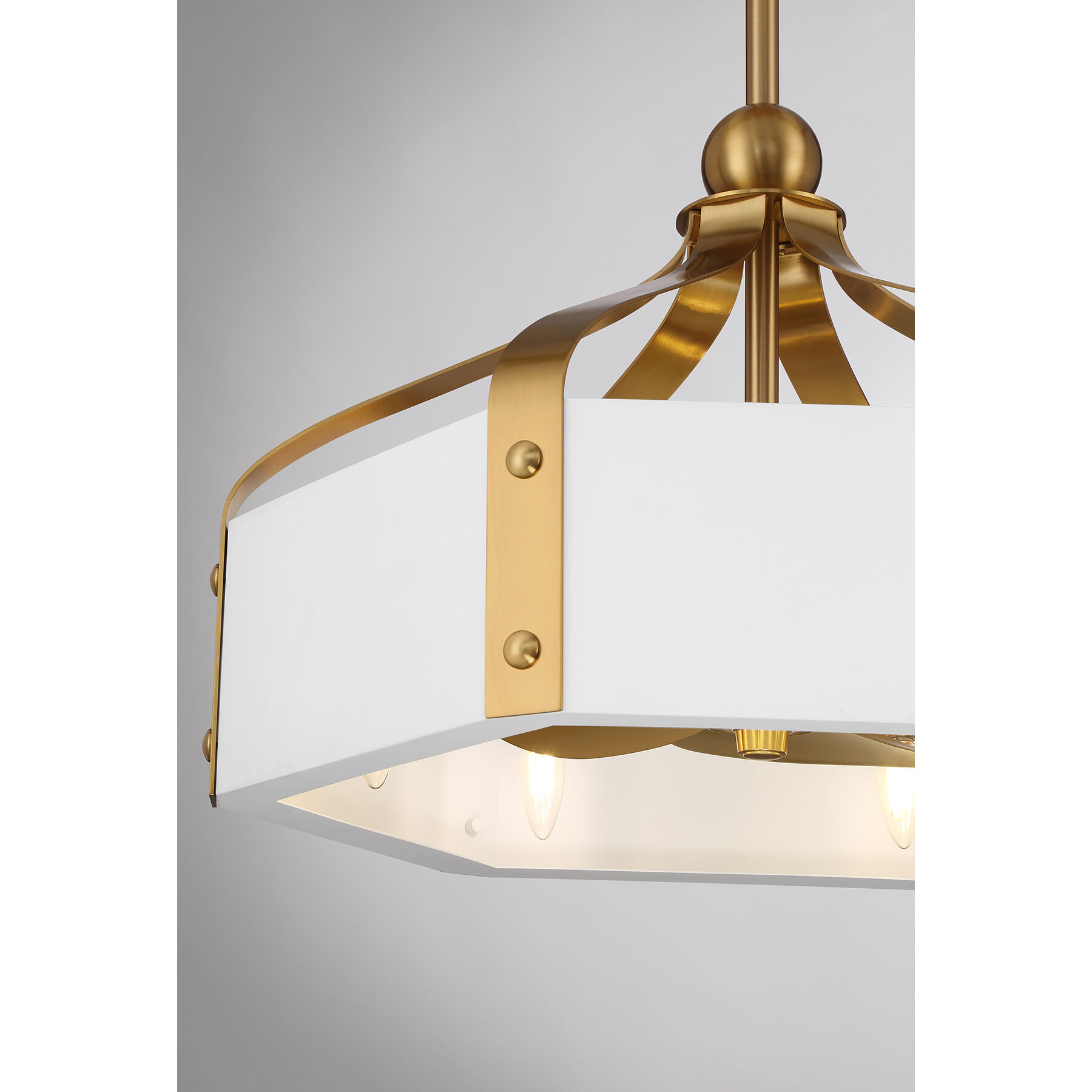 Savoy House 26-FD-7806-142 Sheffield 14 inch White with Warm Brass with ...