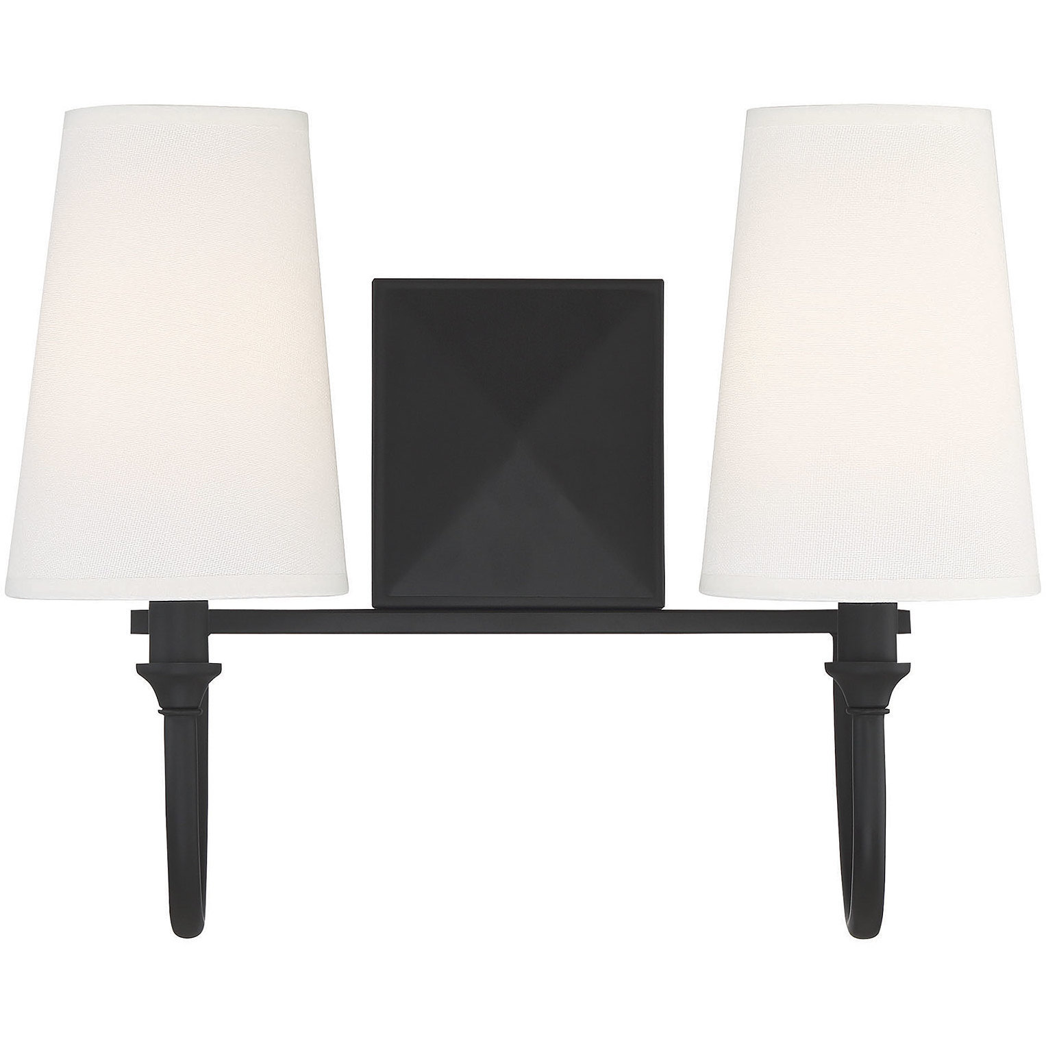 Savoy House 8-2542-2-89 Cameron 2 Light 15 inch Matte Black Bathroom ...