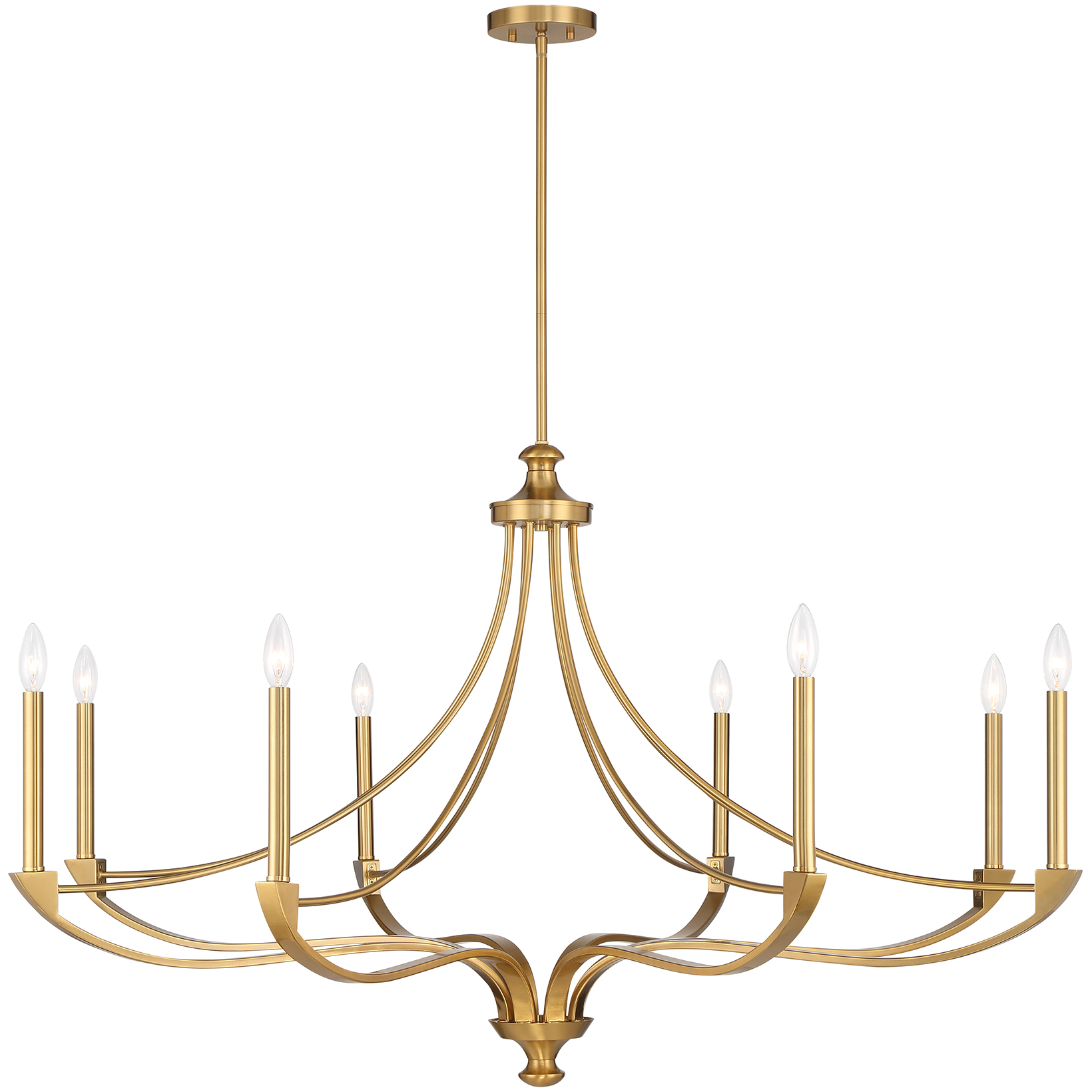 Savoy House 1-6415-8-322 Preserve 8 Light 50 inch Warm Brass Chandelier Ceiling Light