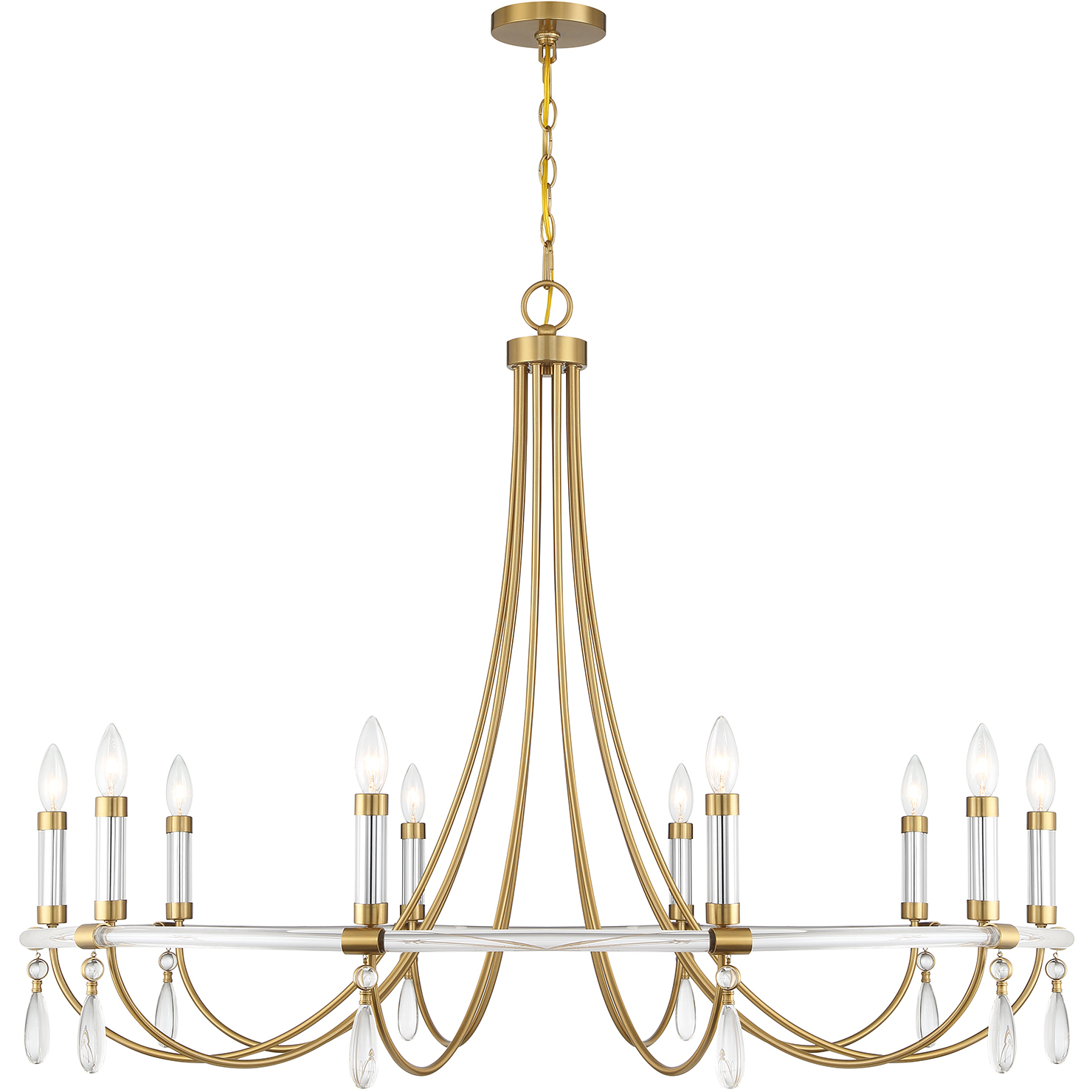 Savoy House 1-7712-10-195 Mayfair 10 Light 45 inch Warm Brass with ...