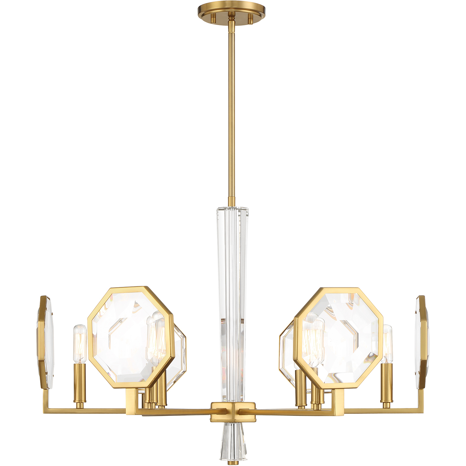 Savoy House 1-2216-6-322 Leighton 6 Light 28 inch Warm Brass Chandelier ...