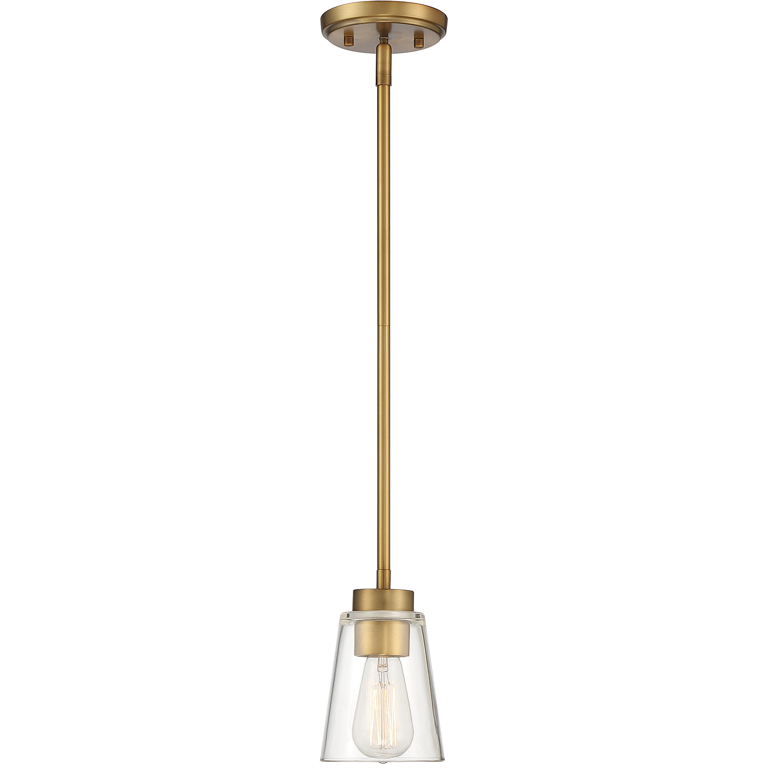 Savoy House 7-1026-1-322 Calhoun 1 Light 5 inch Warm Brass Mini-Pendant ...