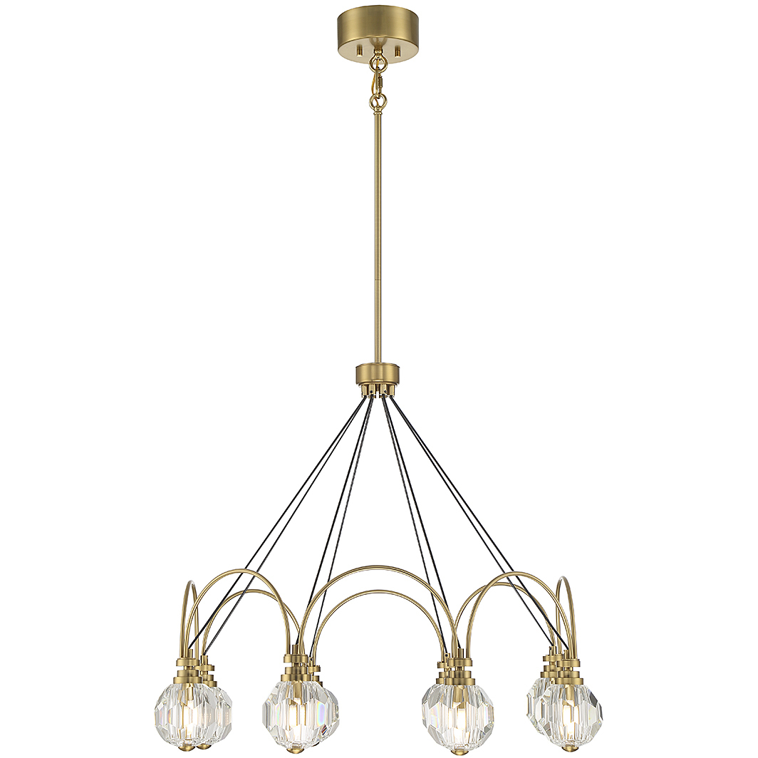 Savoy House 1-2200-8-322 Burnham LED 32 inch Warm Brass Chandelier ...