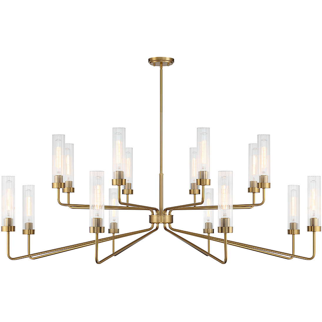Savoy House 1-8862-16-322 Baker 16 Light 61 inch Warm Brass Chandelier ...