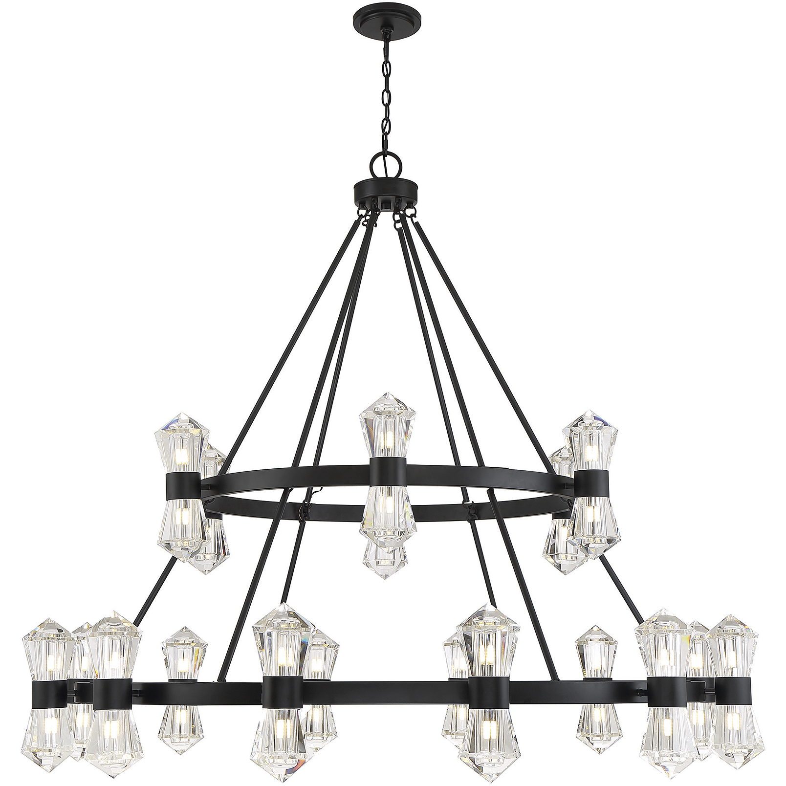 Savoy House 1-1938-36-89 Dryden LED 60 inch Matte Black Chandelier ...