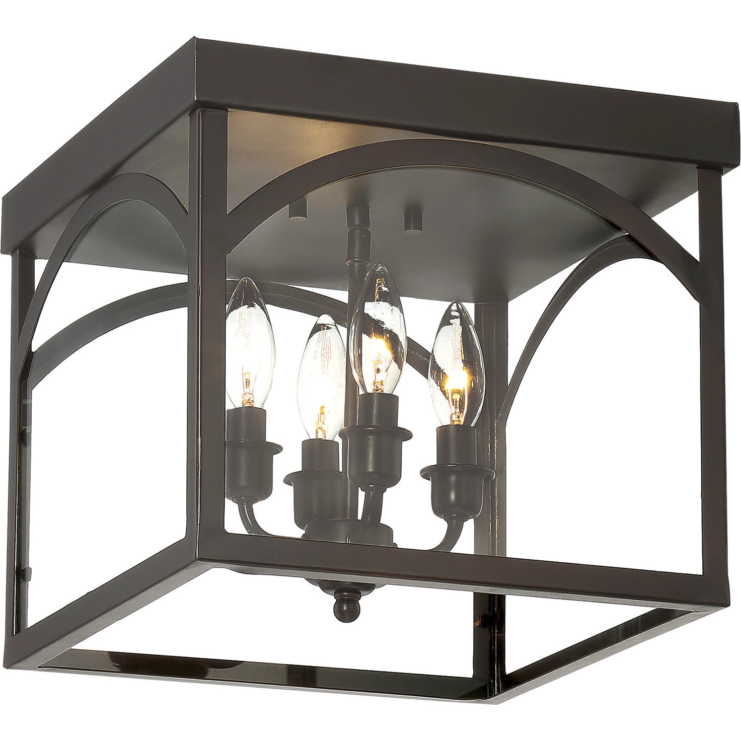 Savoy House 6-3058-4-13 Garrett 4 Light 12.38 inch English Bronze Flush ...