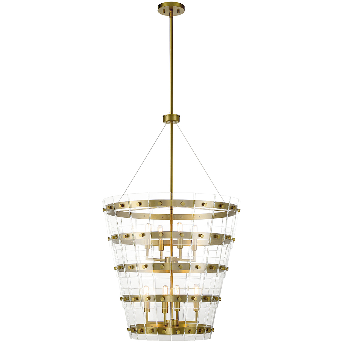 Savoy House 7-8859-8-322 Ventari 8 Light 25 inch Warm Brass Pendant Ceiling Light