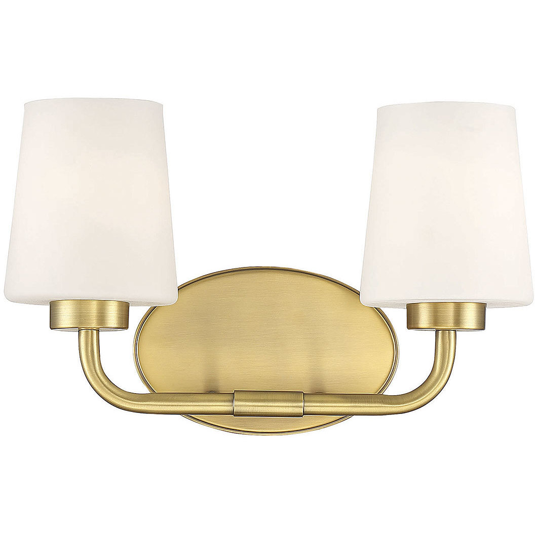 Savoy House 8-4090-2-322 Capra 2 Light 15 inch Warm Brass Bathroom ...